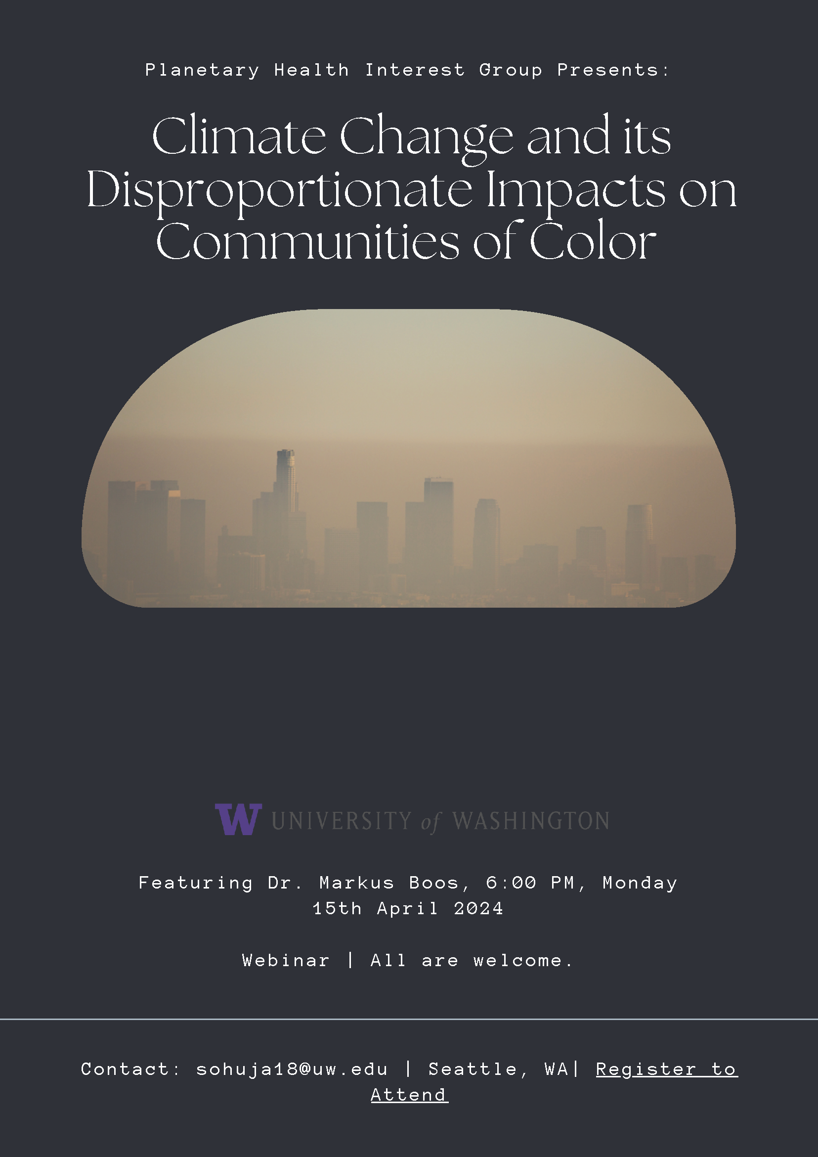 Webinar: Climate Change and its Disproportionate Impacts on Communities ...